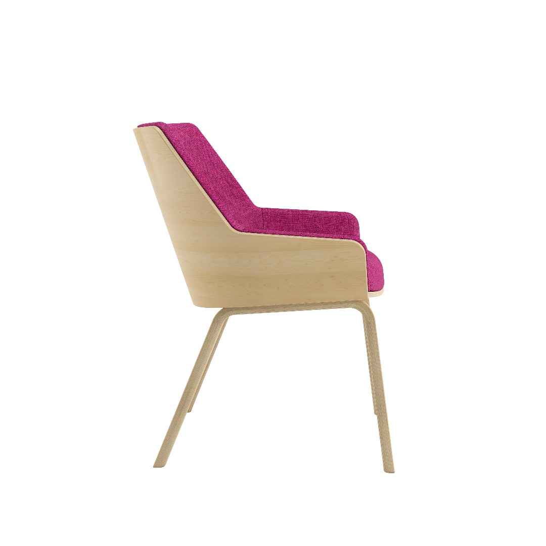 Bent Plywood Midback Lounge Chair